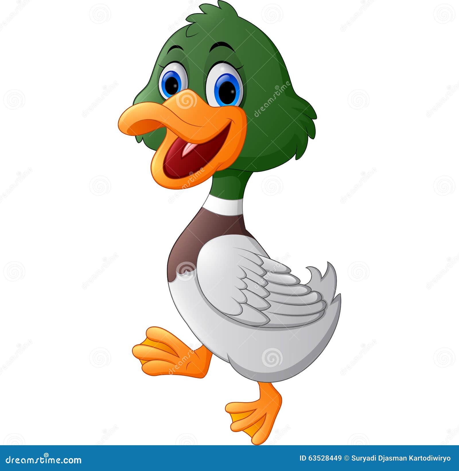 Canard Mignon De Dessin Animé Illustration de Vecteur - Image: 63528449