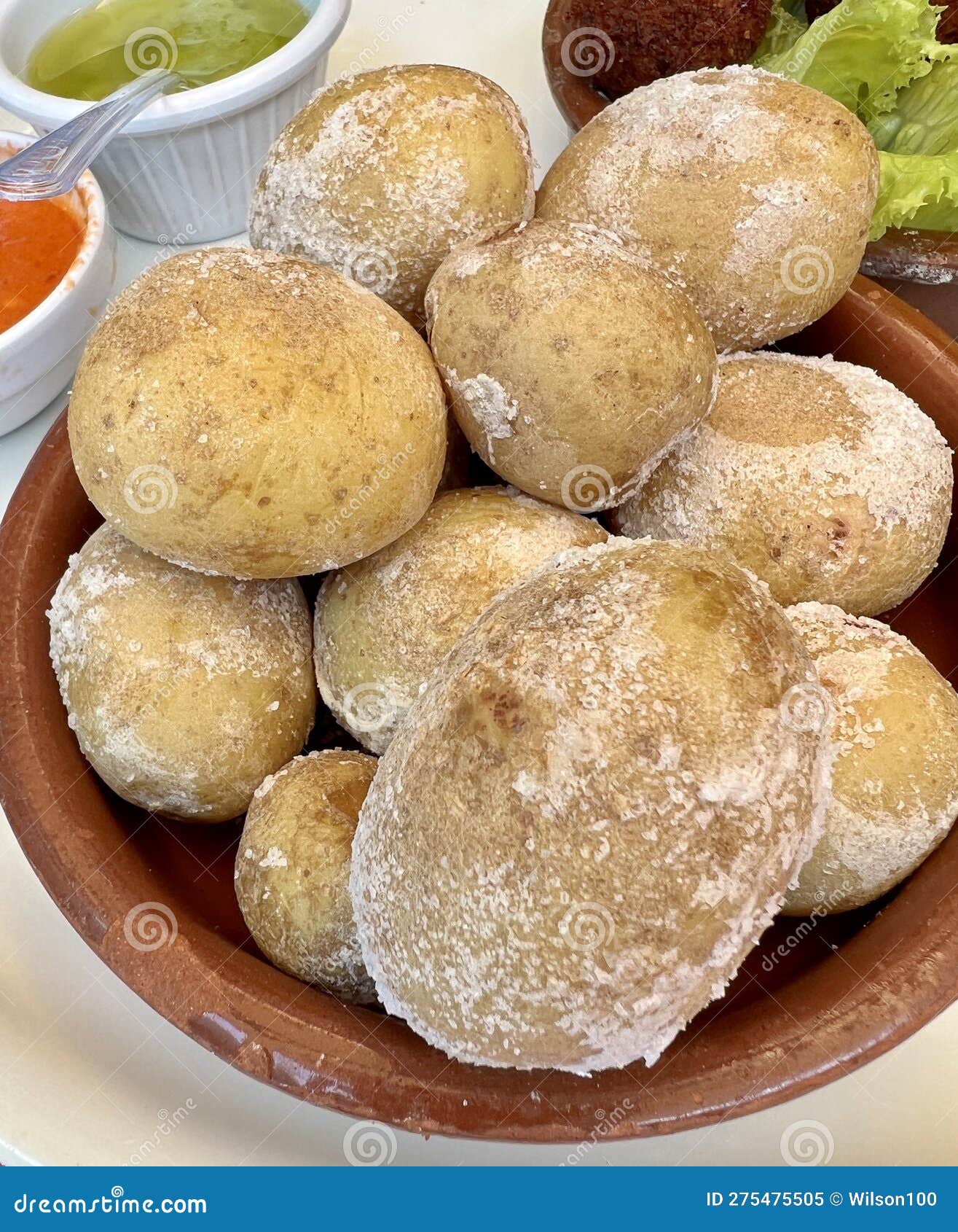 Wrinkled Potatoes Called Papas Arrugadas Is A Typical Dish From ...
