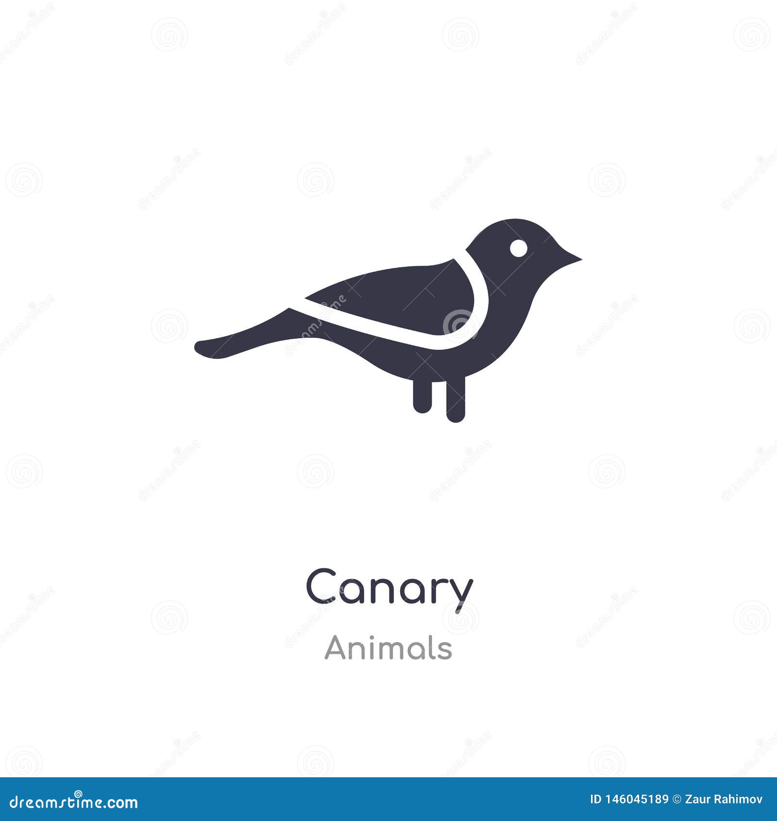 Canary Icon. Trendy Modern Flat Linear Vector Canary Icon On White ...