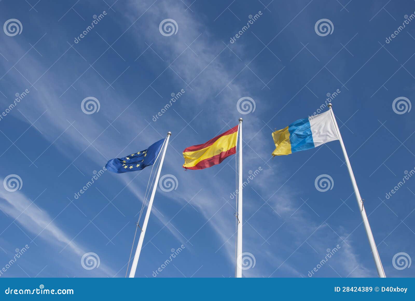 Canary Island Flags stock image. Image of europe, horizontal - 28424389