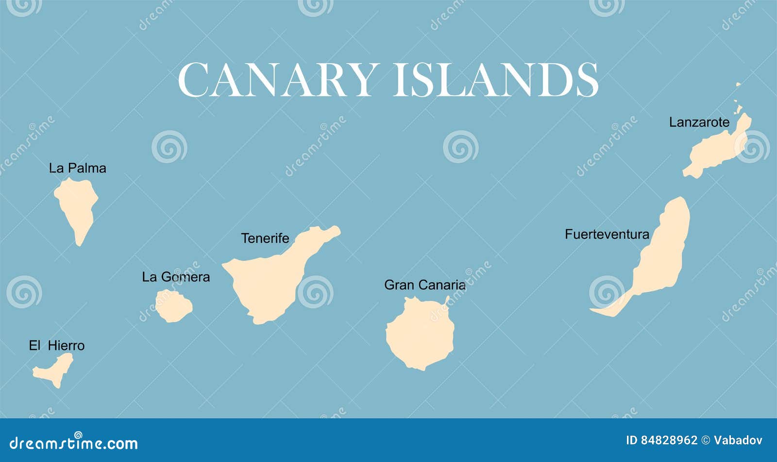 Canary Islands Map Vector Silhouette Stock Vector - Illustration of ...