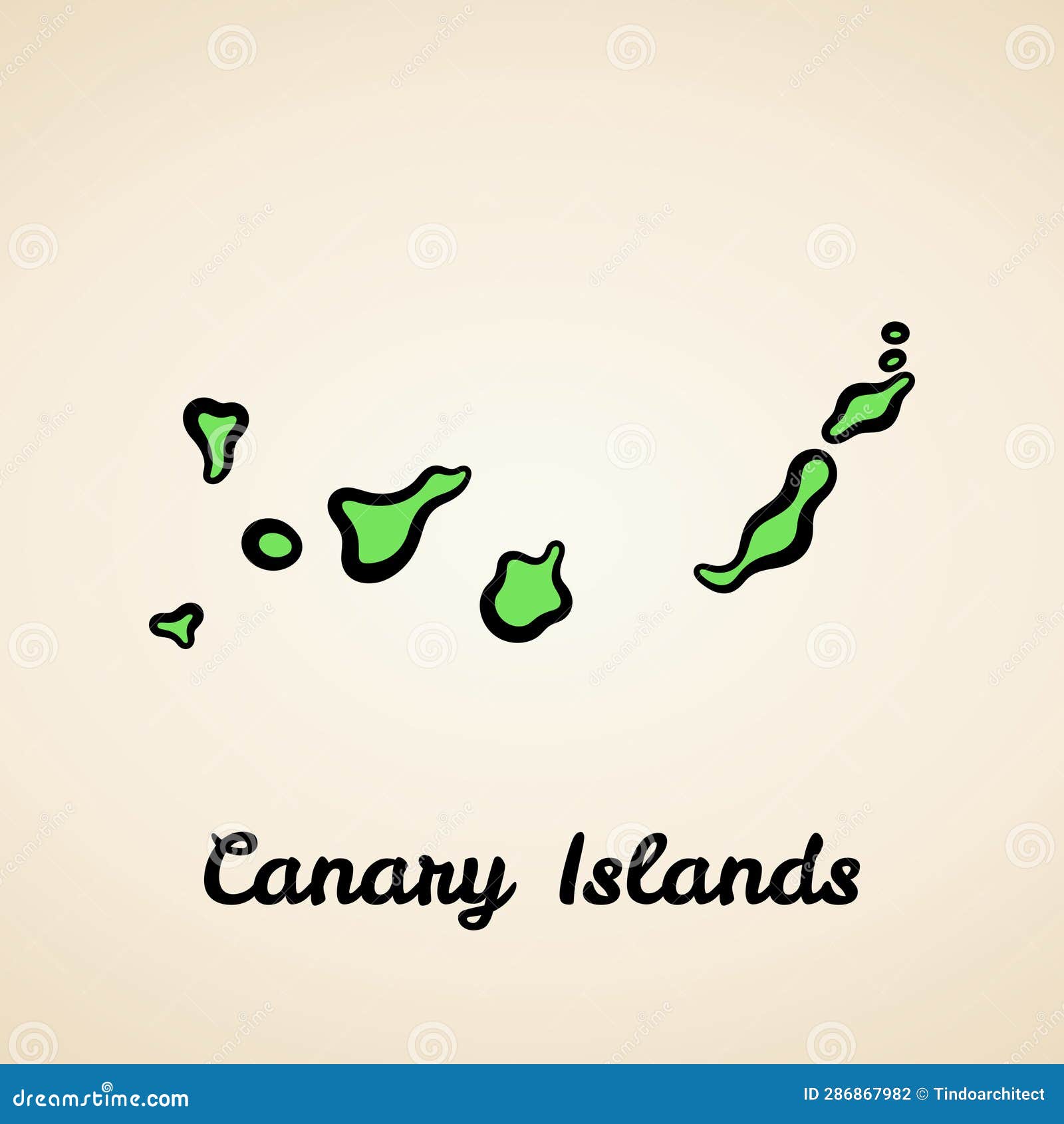 Canary Islands - Outline Map Vector Illustration | CartoonDealer.com ...