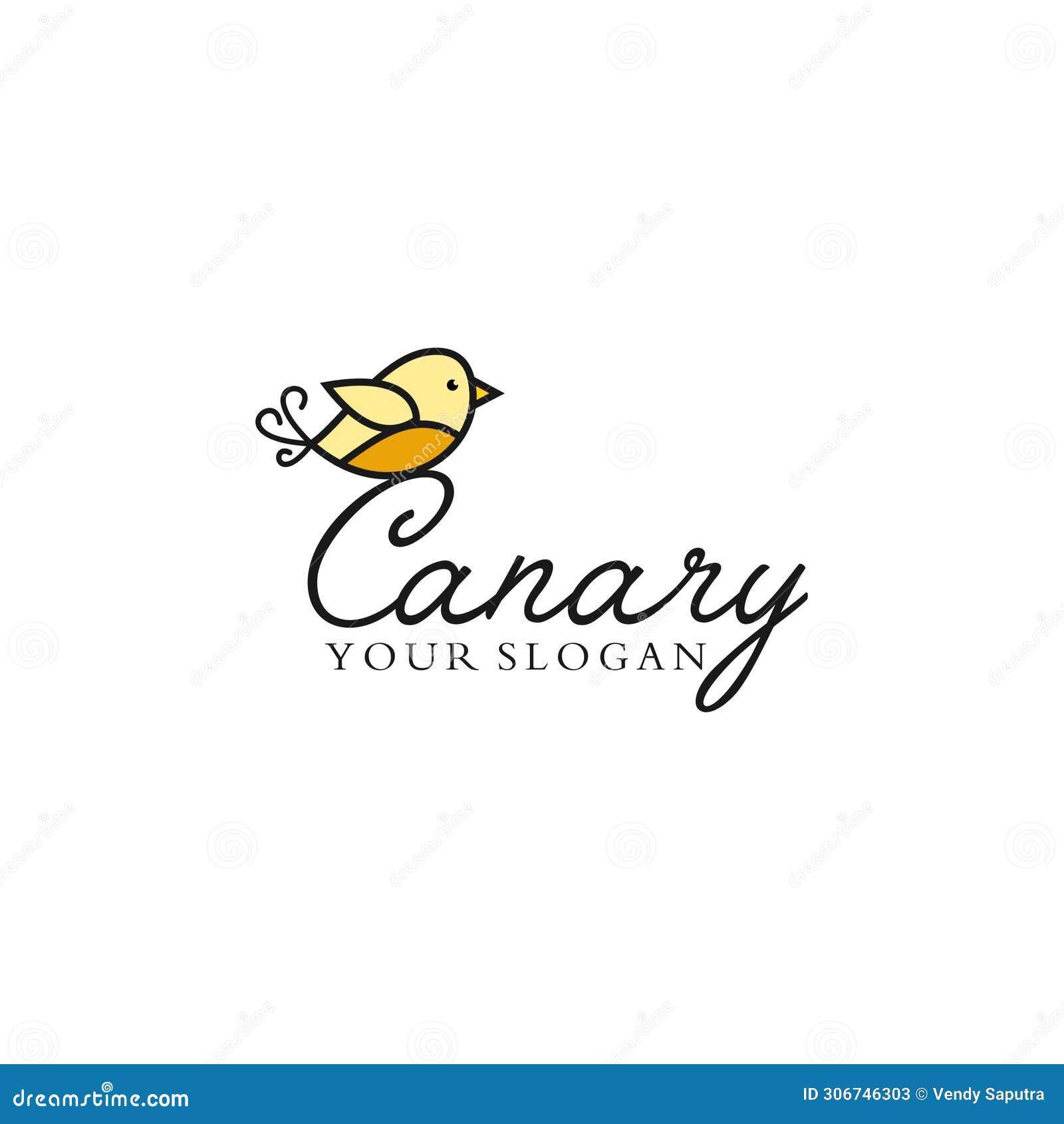 Canary Logo for Boutique Vector Editable Stock Illustration ...