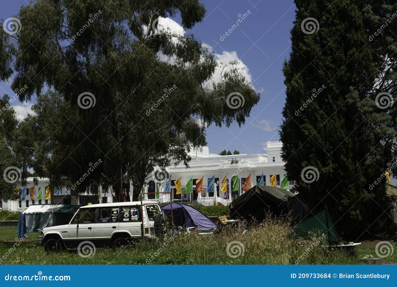 Aboriginal Tent Embassy Protest in Canberra Editorial Stock Image ...