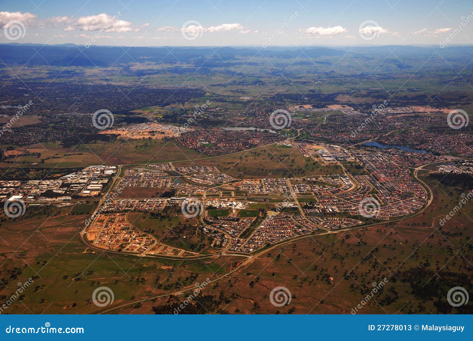 Canberra city birdview stock image. Image of australia - 27278013
