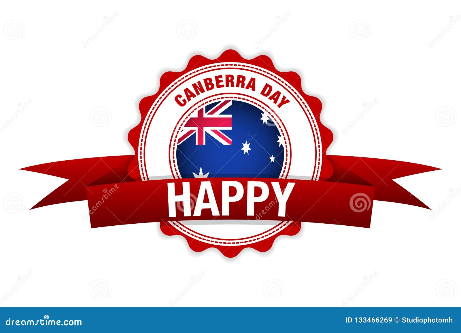 Canberra Day in Australia. Vector Happy Celebration Stock Vector ...