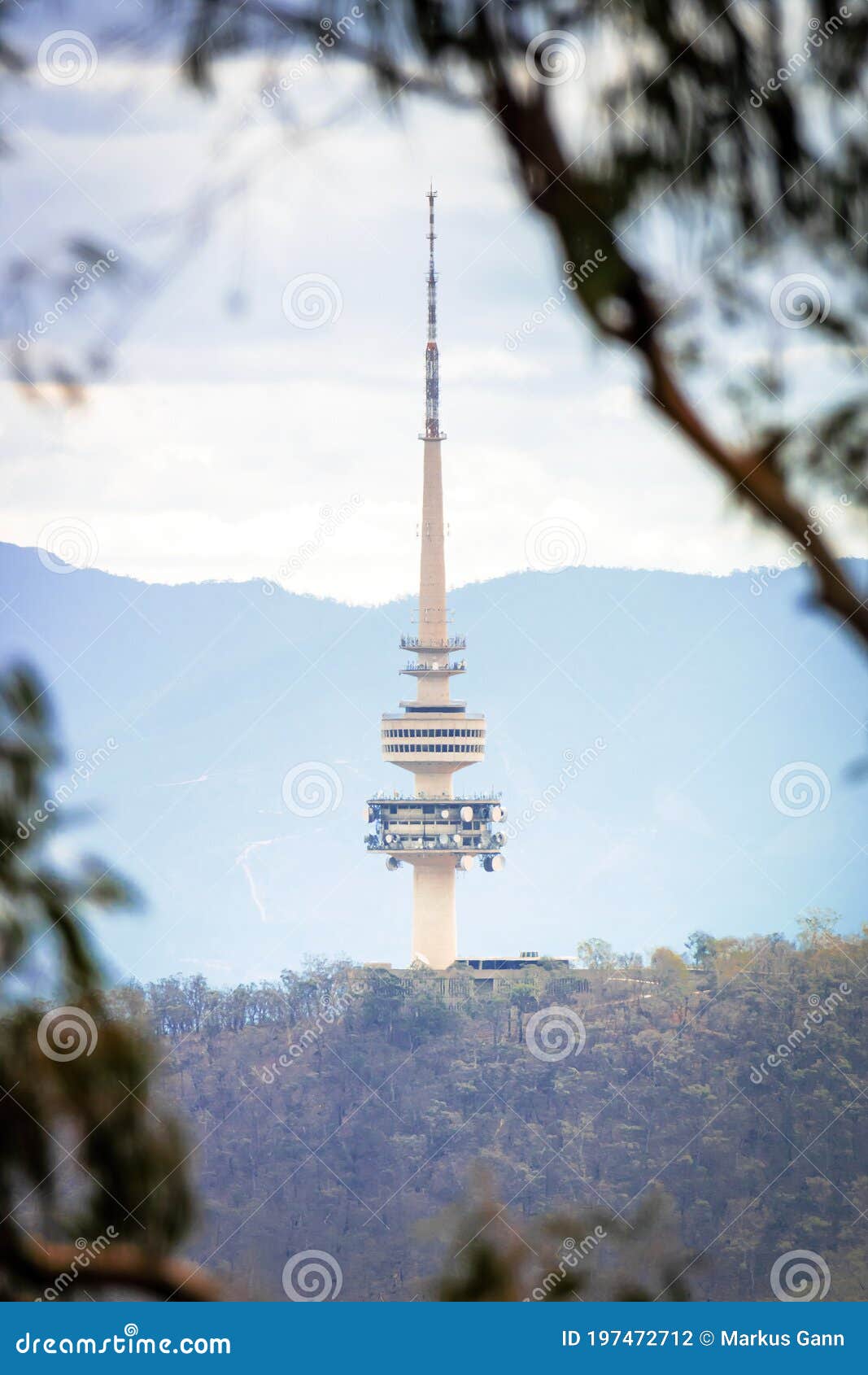 Canberra radio tower stock photo. Image of summer, australia - 197472712