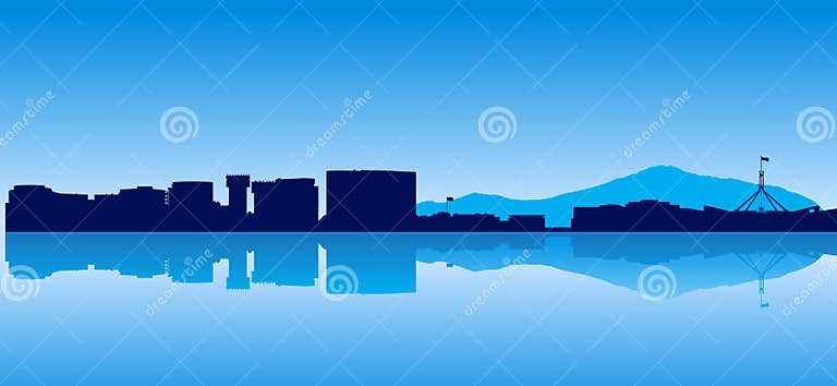 Canberra skyline stock vector. Illustration of parliament - 23131459