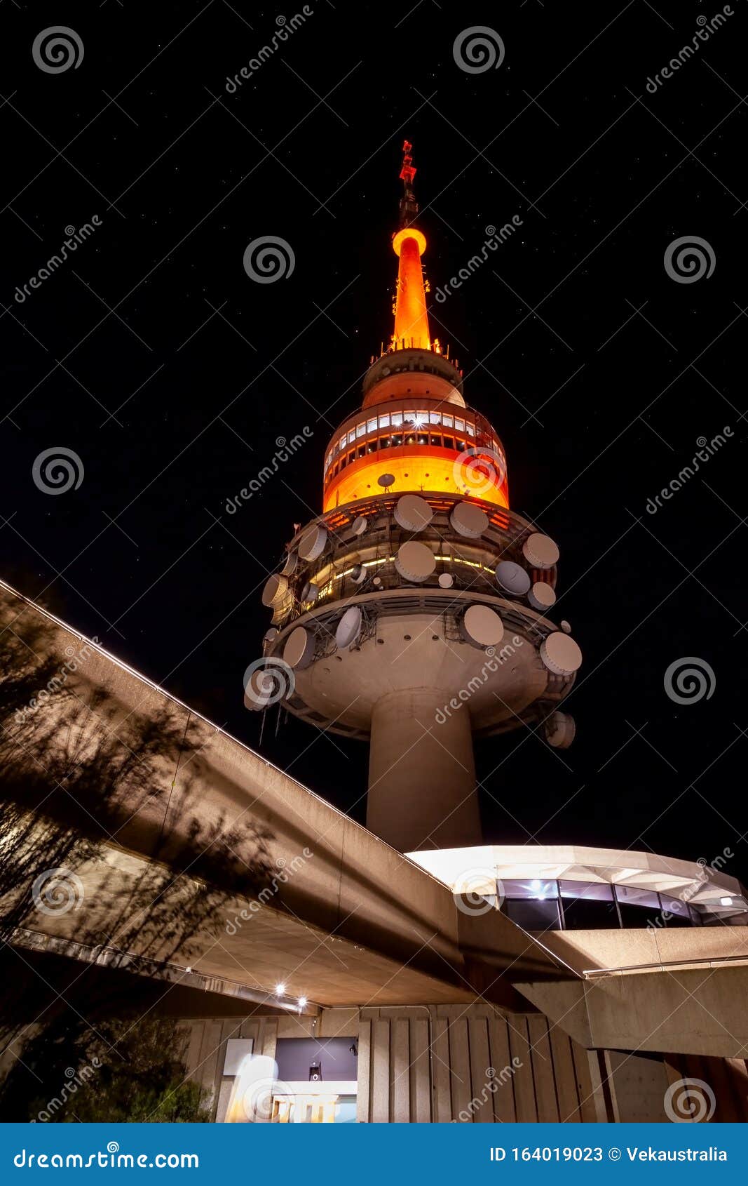 Canberra Tower Concrete Structure Australia Stock Image - Image of ...