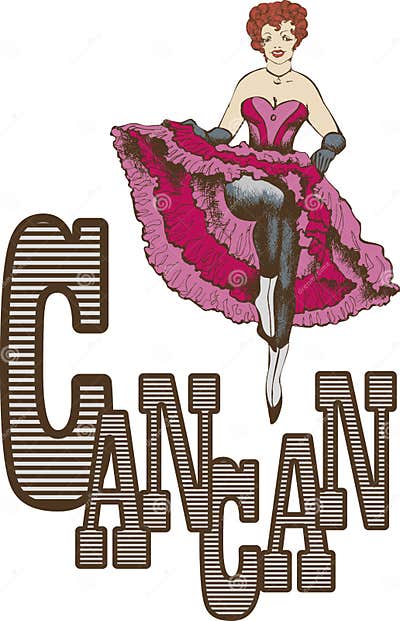 Cancan dancer stock vector. Illustration of music, heel - 76623257
