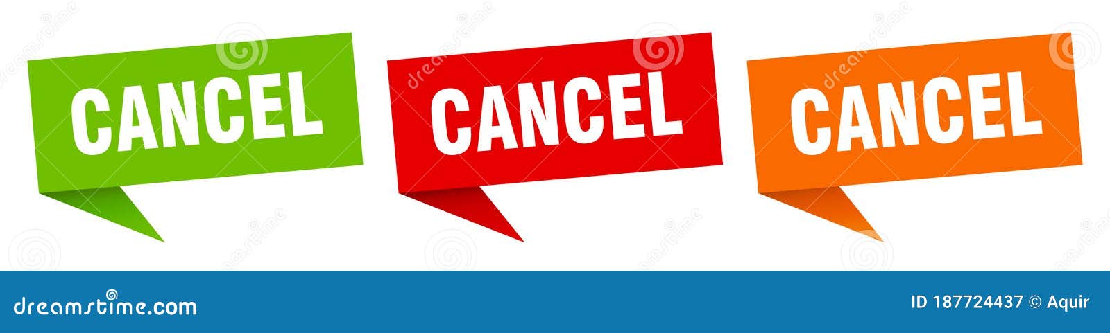Cancel Banner. Cancel Speech Bubble Label Set Stock Vector ...