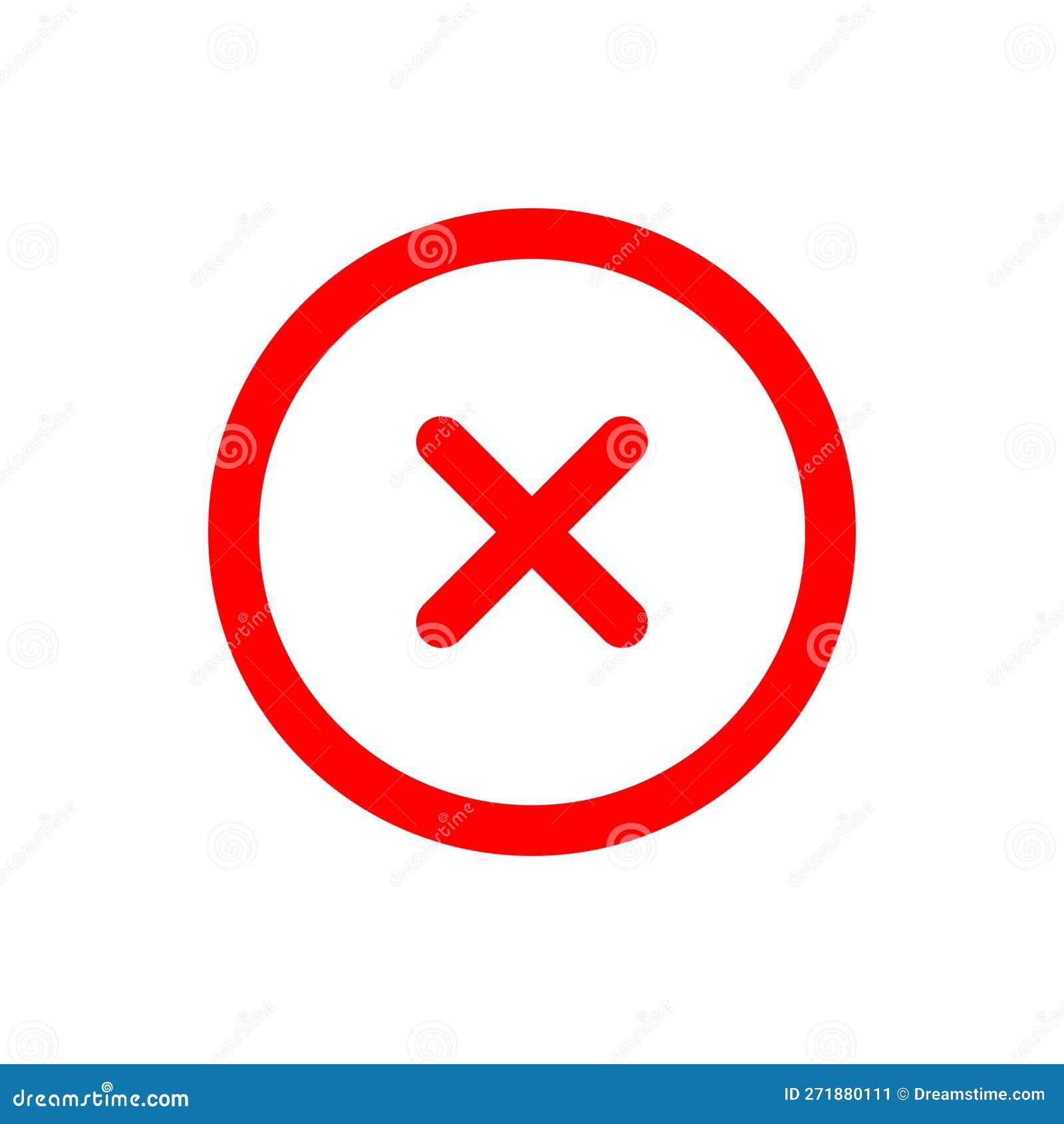 Cancel Box Line Icon Isolated on White Background. Black Flat Thin Icon ...