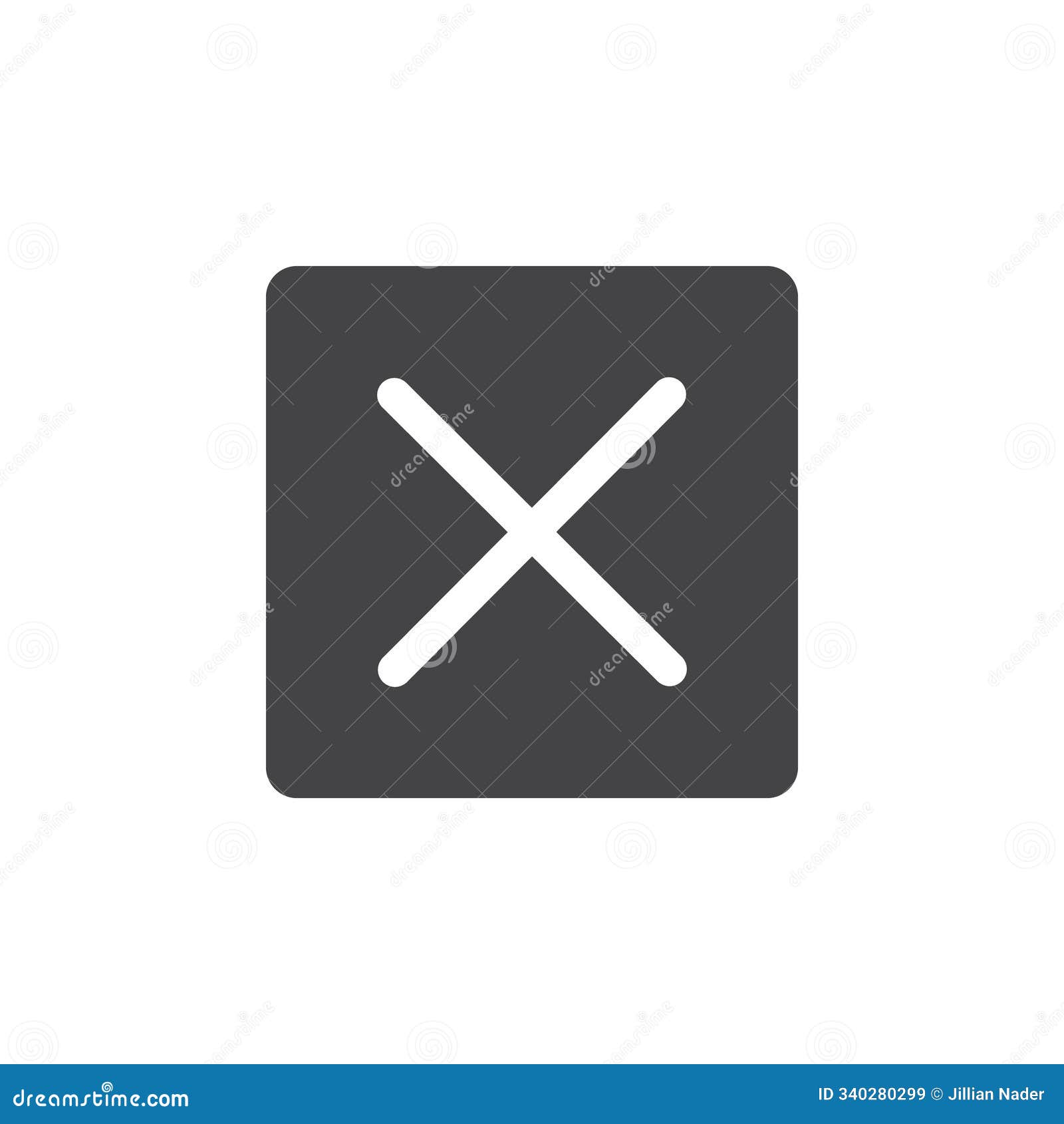 Cancel Button Icon Simple Vector Symbol Stock Vector - Illustration of ...
