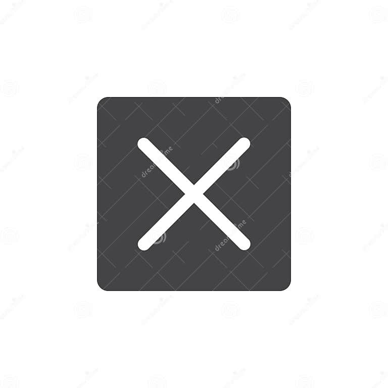 Cancel Button Icon Simple Vector Symbol Stock Vector - Illustration of ...