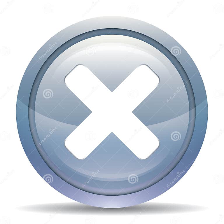 A Cancel Button Illustration. Stock Illustration - Illustration of mark ...