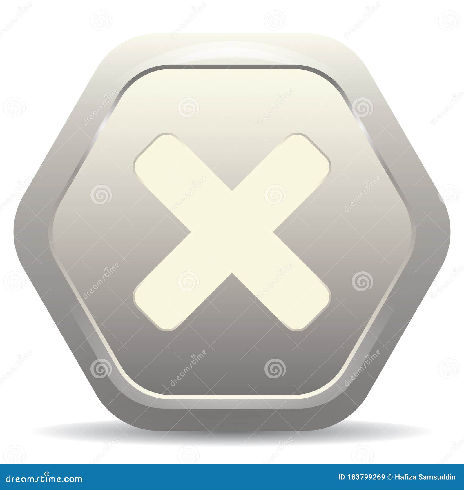 A Cancel Button Illustration. Stock Illustration - Illustration of mark ...