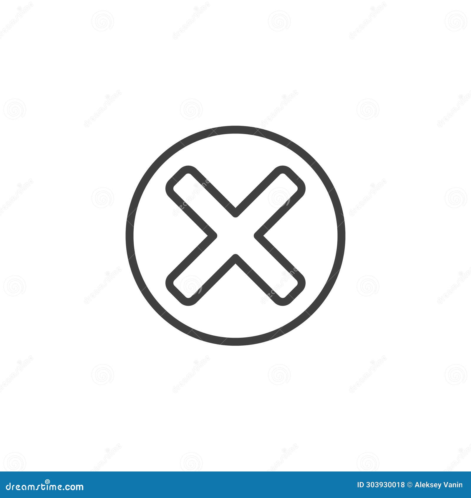 Cancel Button line icon stock illustration. Illustration of editable ...