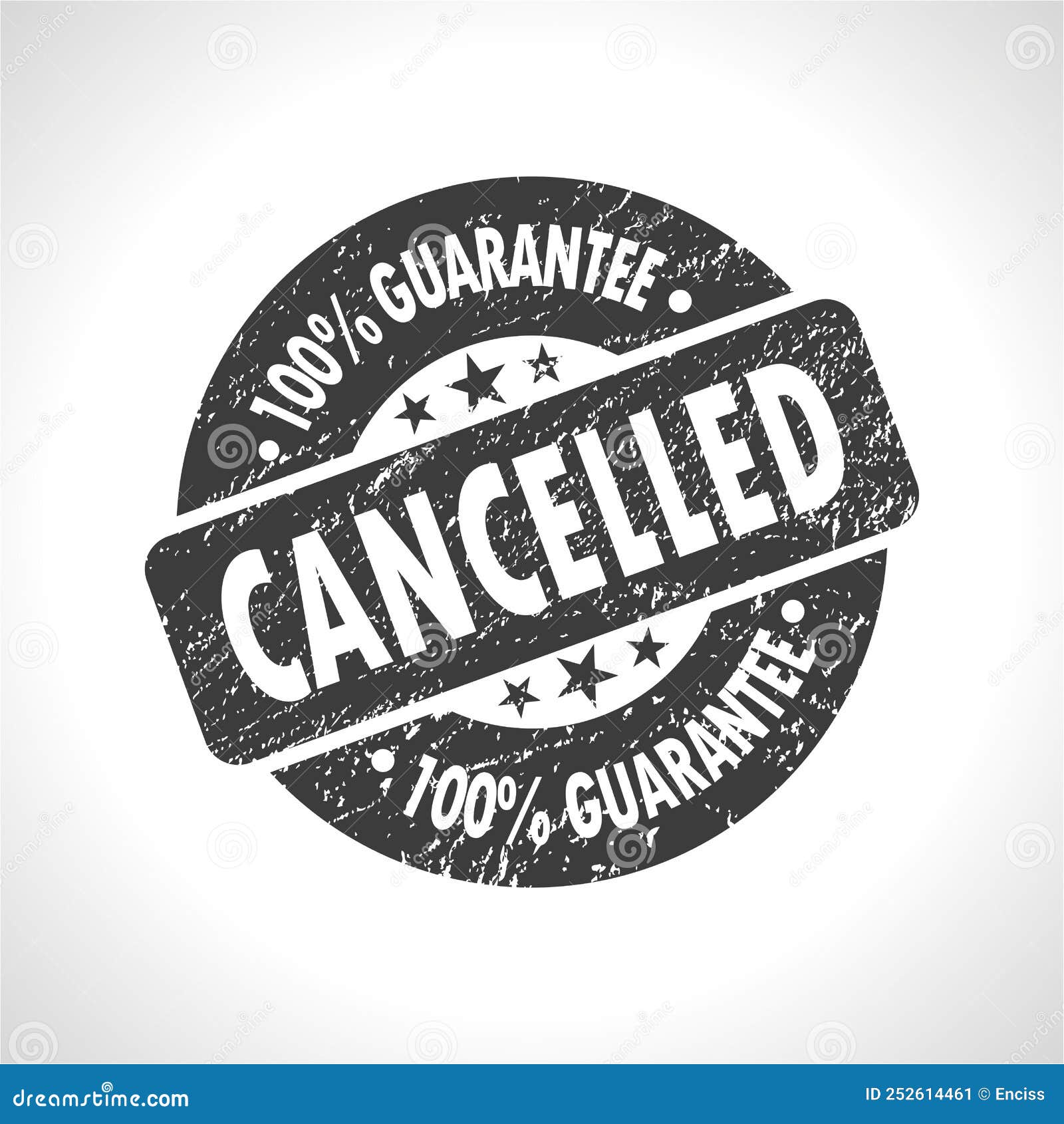 Cancel Circle Grunge Black Stamp Stock Illustration - Illustration of ...