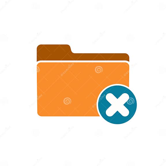 Cancel Close Delete Exit Folder Logout Remove Icon Stock Vector ...