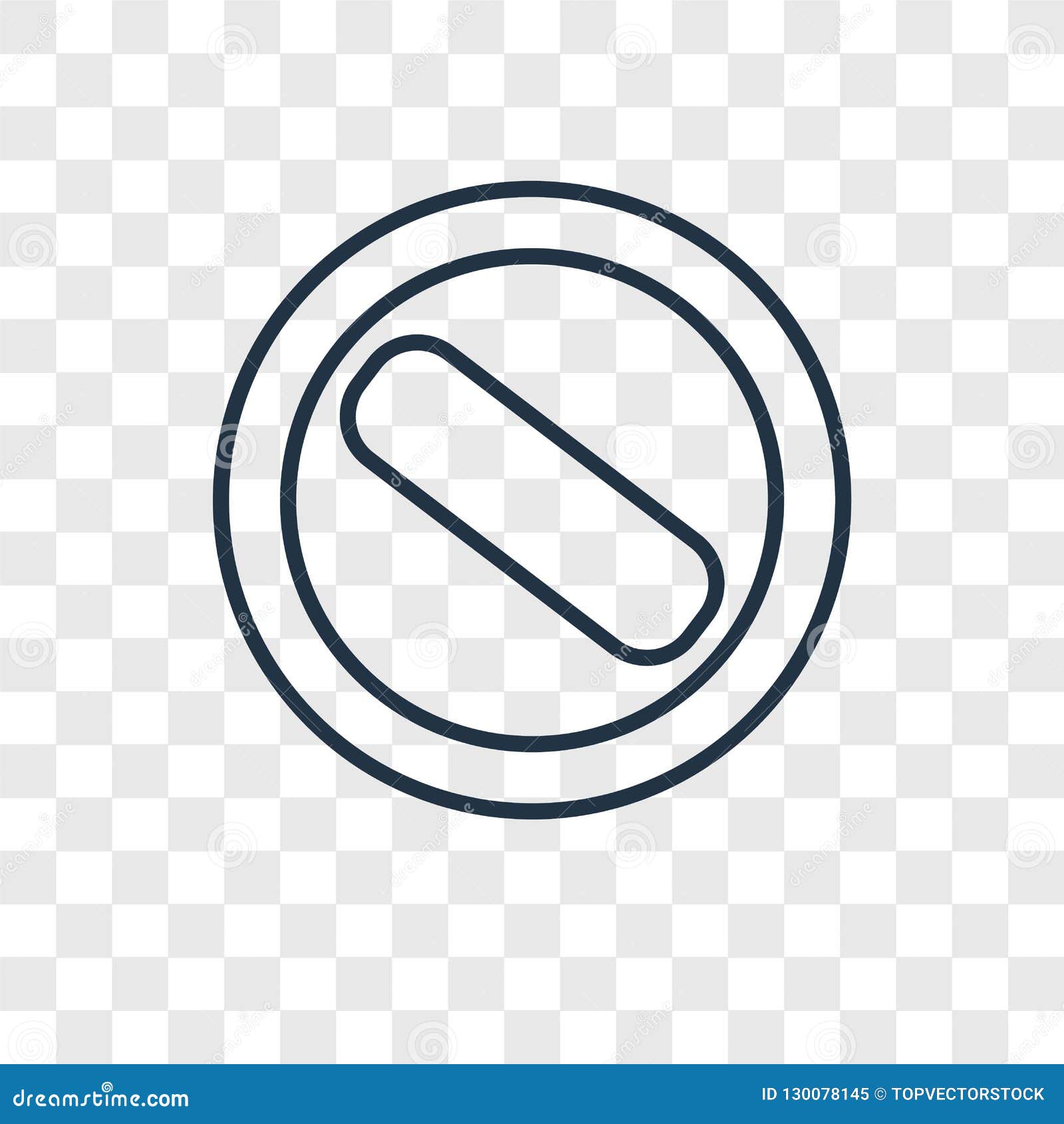 Cancel Concept Vector Linear Icon Isolated on Transparent Background ...