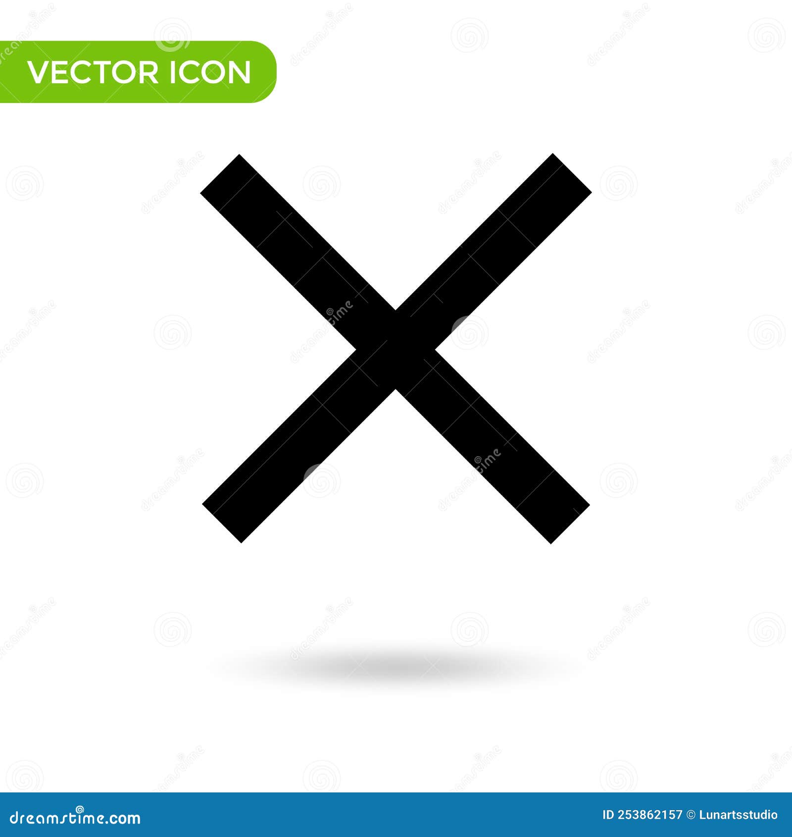 Cancel Cross Icon. Minimal and Creative Icon Isolated on White ...