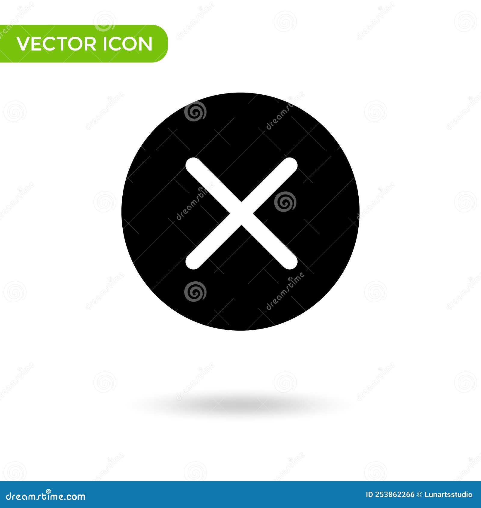 Cancel Cross Icon. Minimal and Creative Icon Isolated on White ...