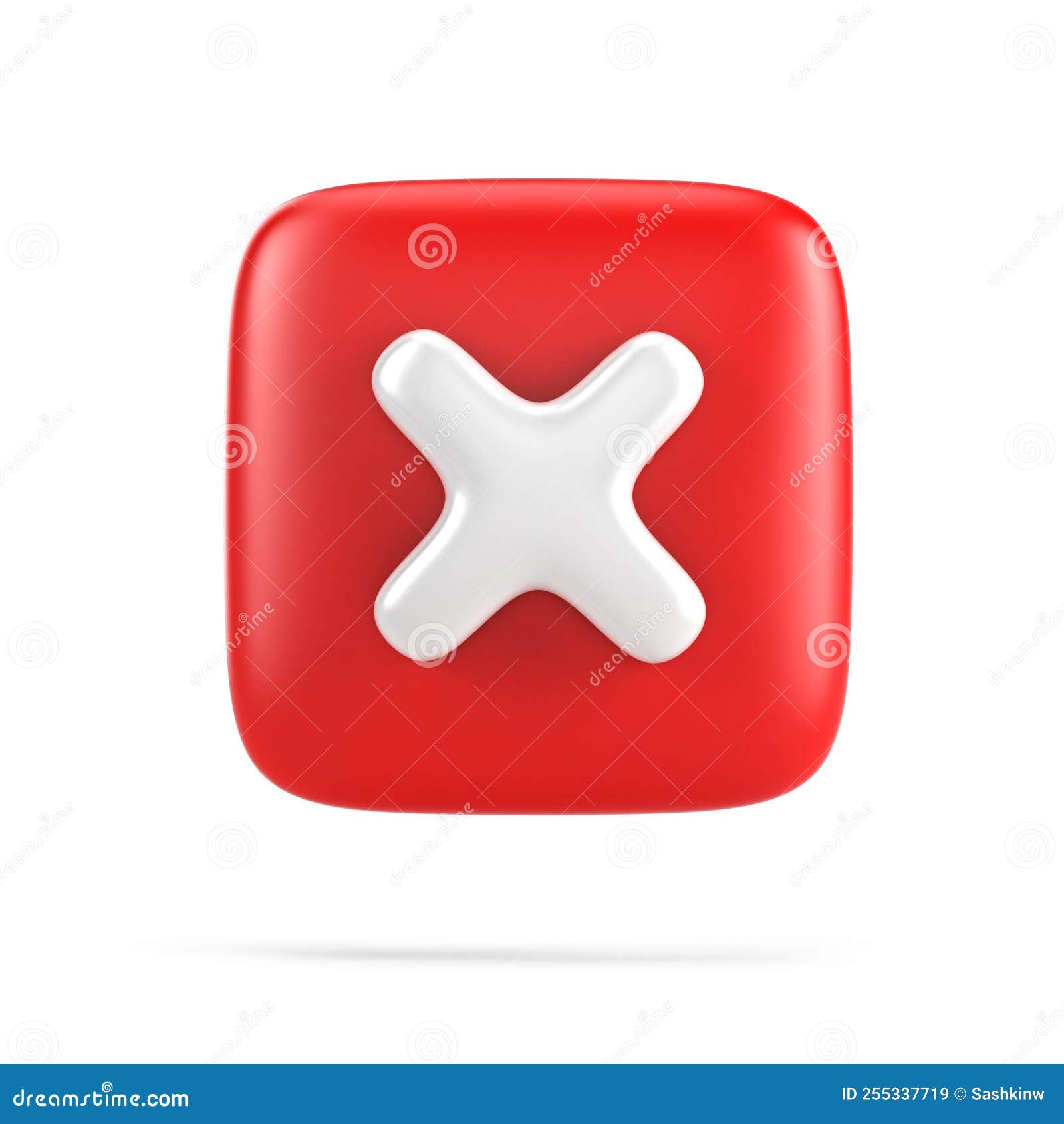 Cancel Cross Icon, Negative or Decline Button Sign Isolated on White ...