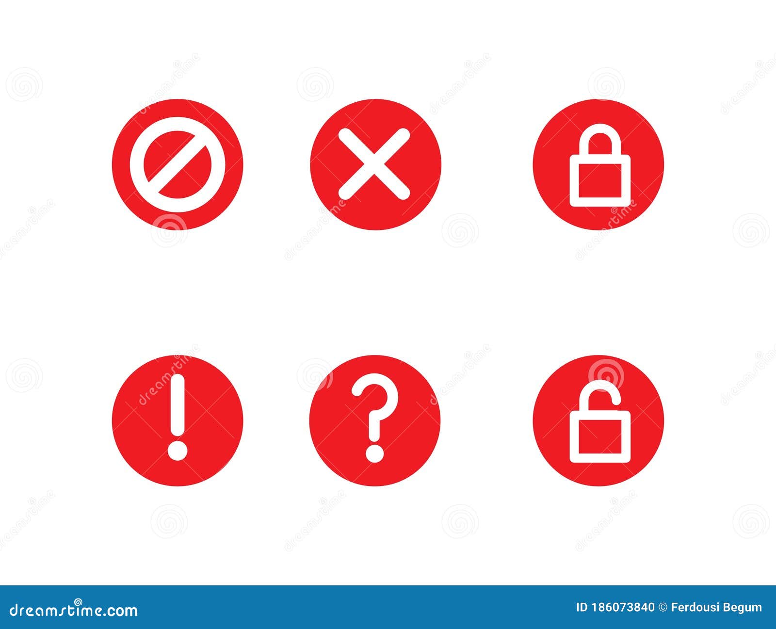 Cancel, Cross, Lock, Unlock, Exclamation Mark, Question Mark Icon Pack ...