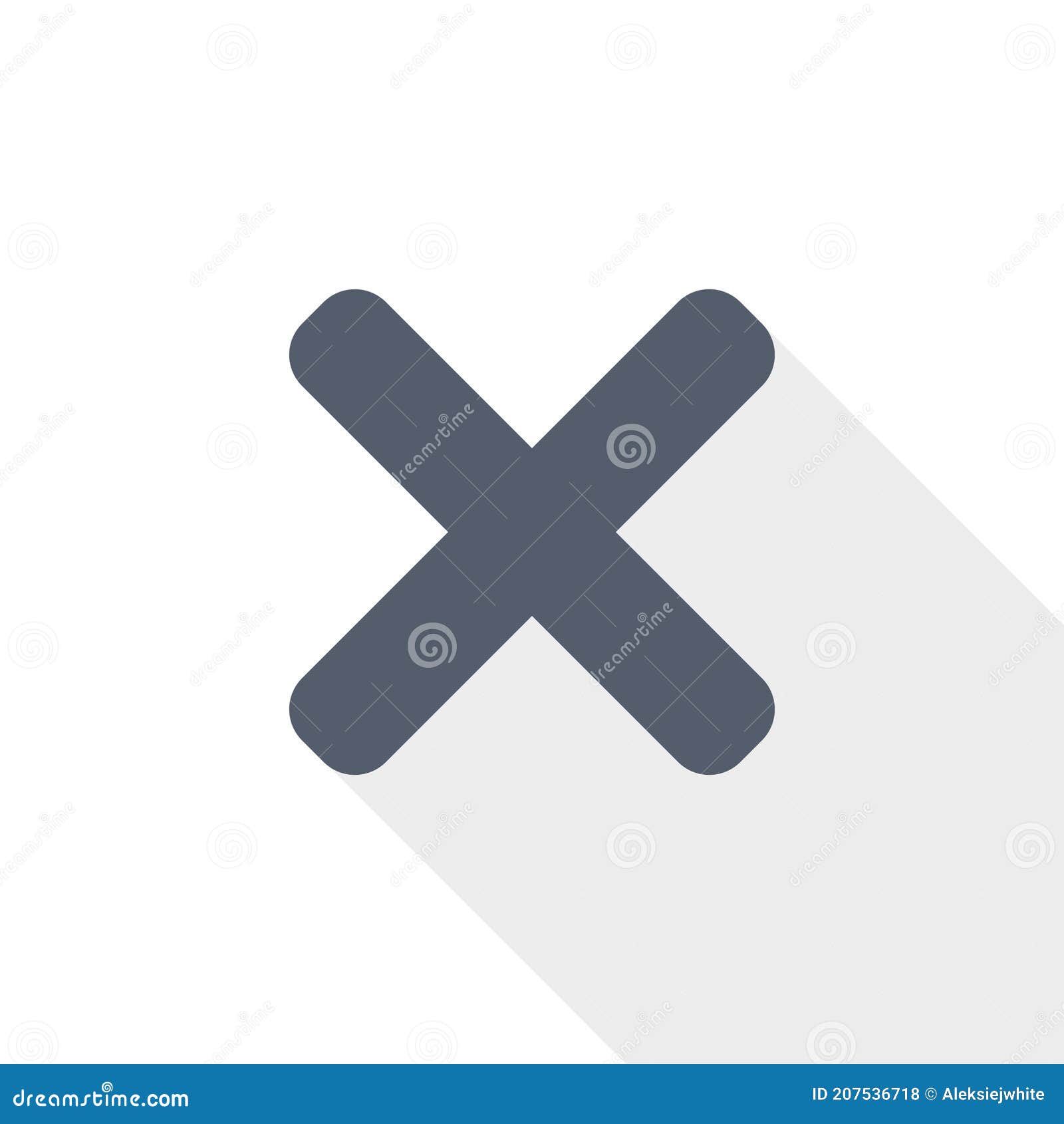 Cancel, Cross Vector Icon, Flat Design Illustration in Eps 10 Stock ...