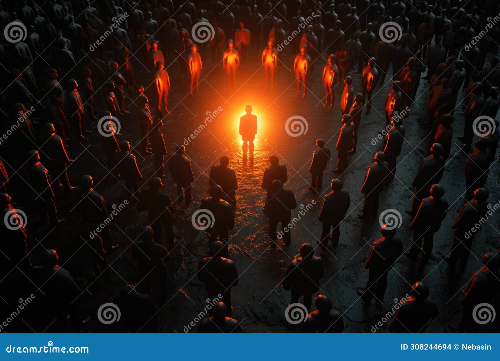 The Cancel Culture Concept Visualized with a Central Human Figure at ...