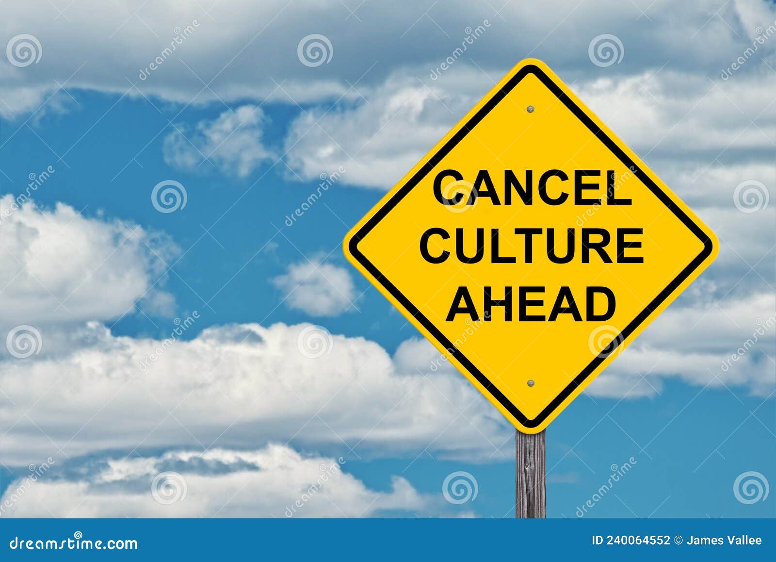 Cancel Culture Warning Sign Stock Illustration - Illustration of ...