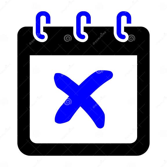 Cancel Date Icon stock vector. Illustration of icon - 279109482