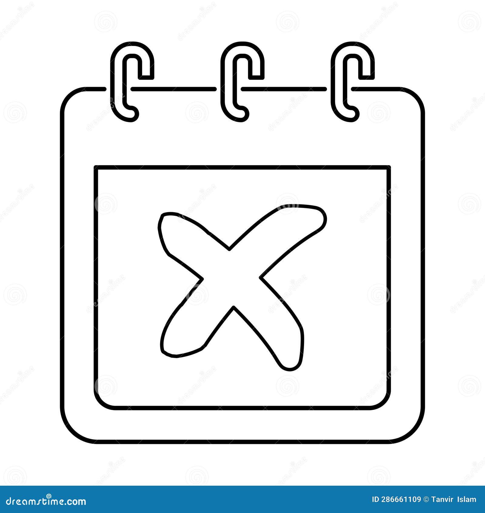 Cancel Date Icon stock illustration. Illustration of graphic - 286661109