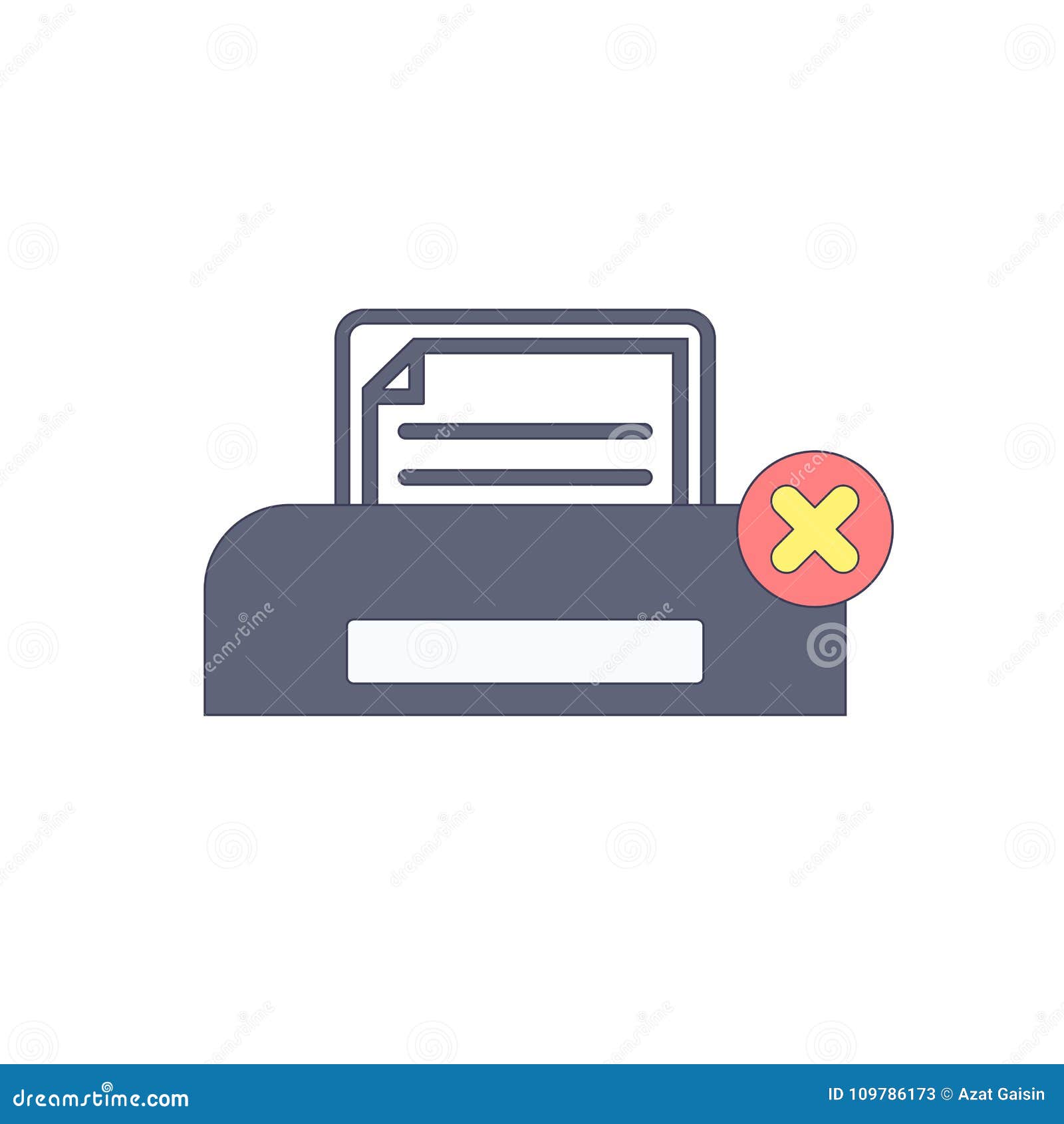 Cancel, Document, Paper, Print, Printer, Printing Icon Stock Vector ...