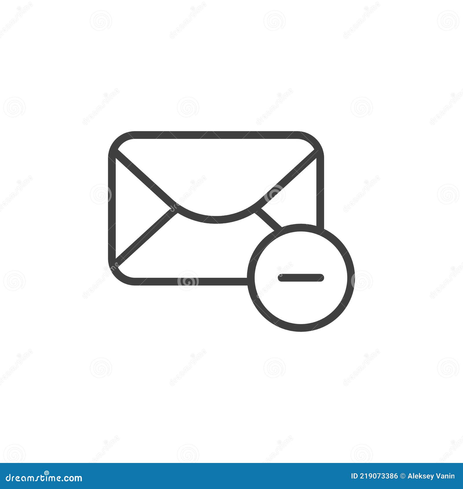 Cancel Email, Unsubscribe Isometric Icon, Decline Mail Message Sign ...