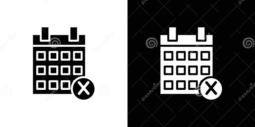 Cancel Event Icon Isolated Flat Vector in Outline Stock Illustration ...