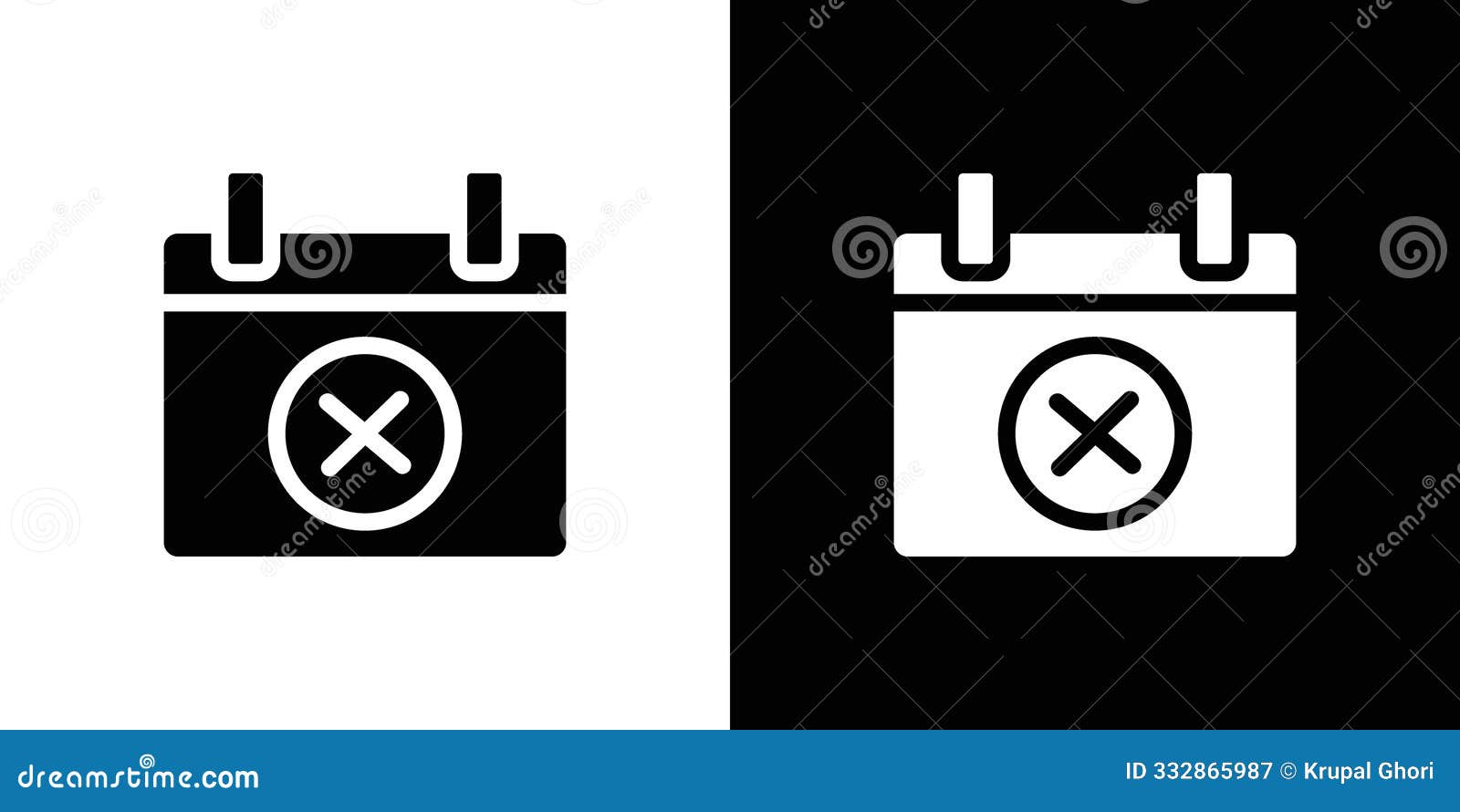 Cancel Event Icon Logo Set Vector Stock Vector - Illustration of work ...