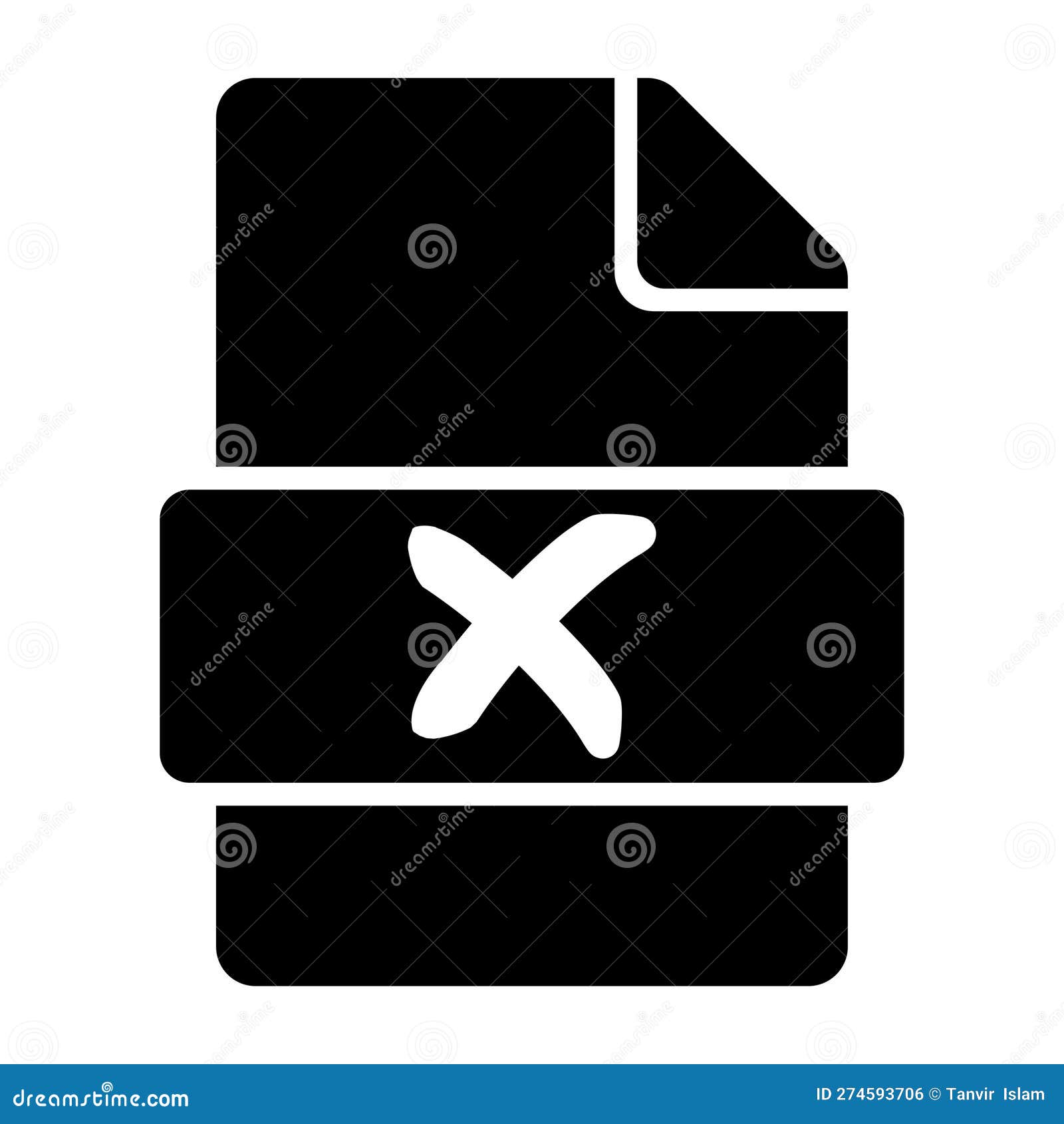 Cancel File Icon stock vector. Illustration of design - 274593706