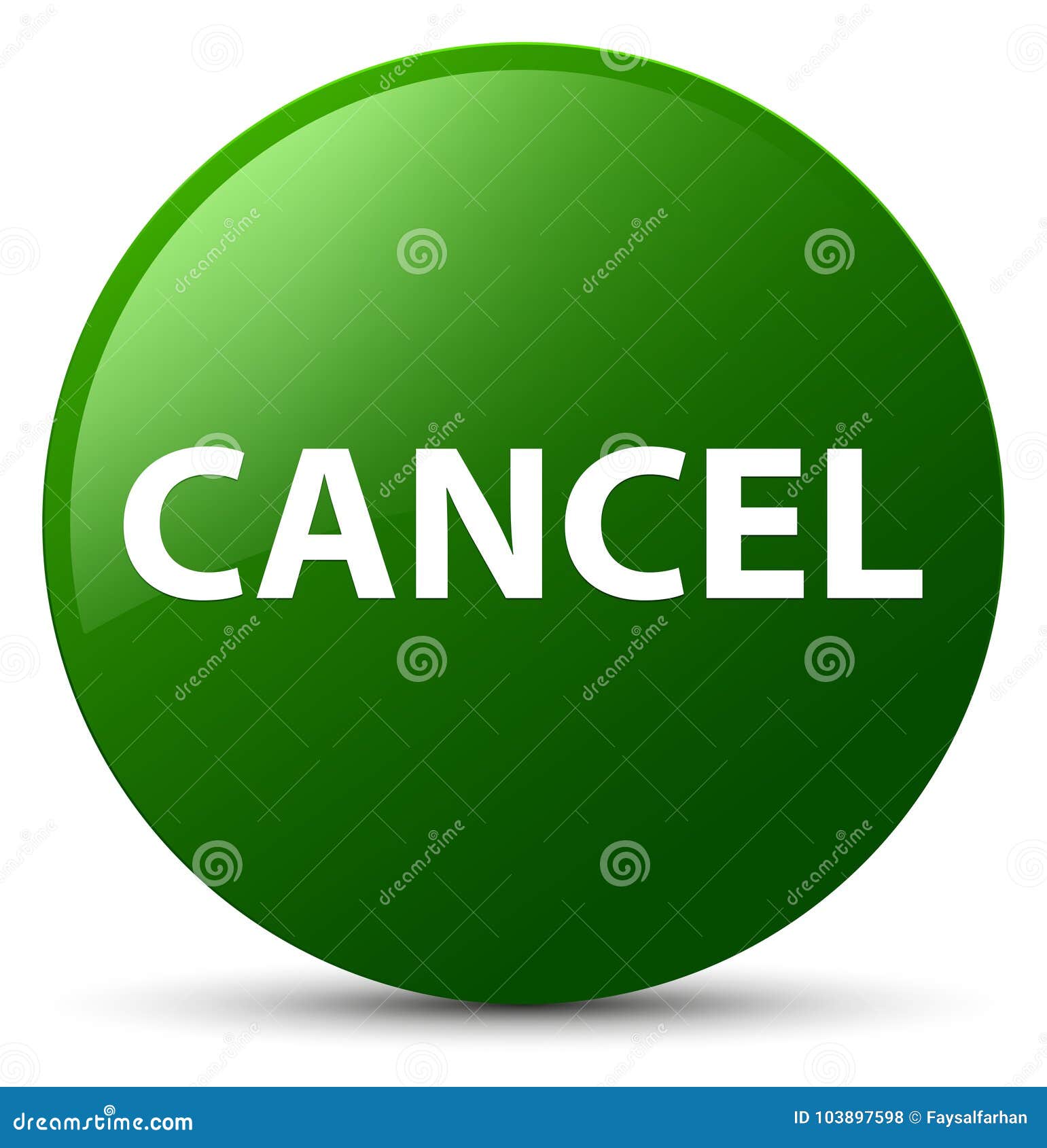 Cancel green round button stock illustration. Illustration of close ...