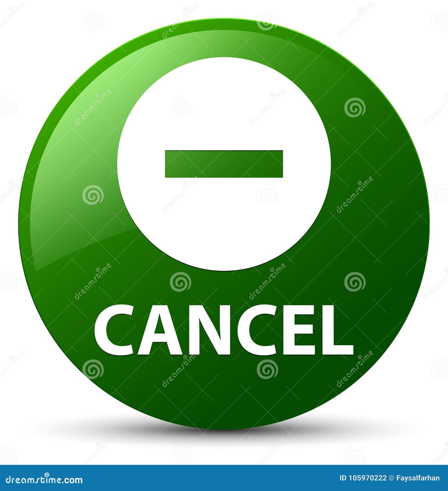 Cancel green round button stock illustration. Illustration of sign ...