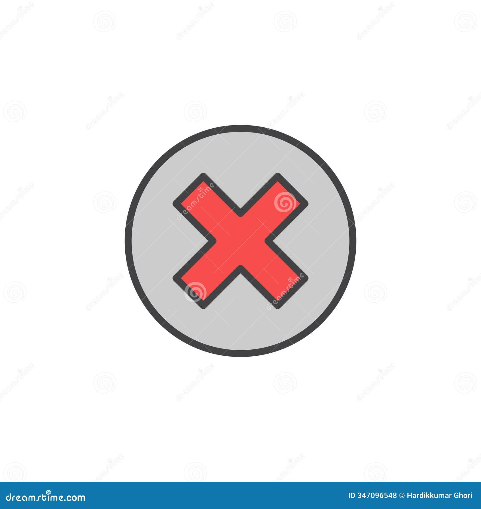 Cancel Icon in Colored Version Stock Illustration - Illustration of ...