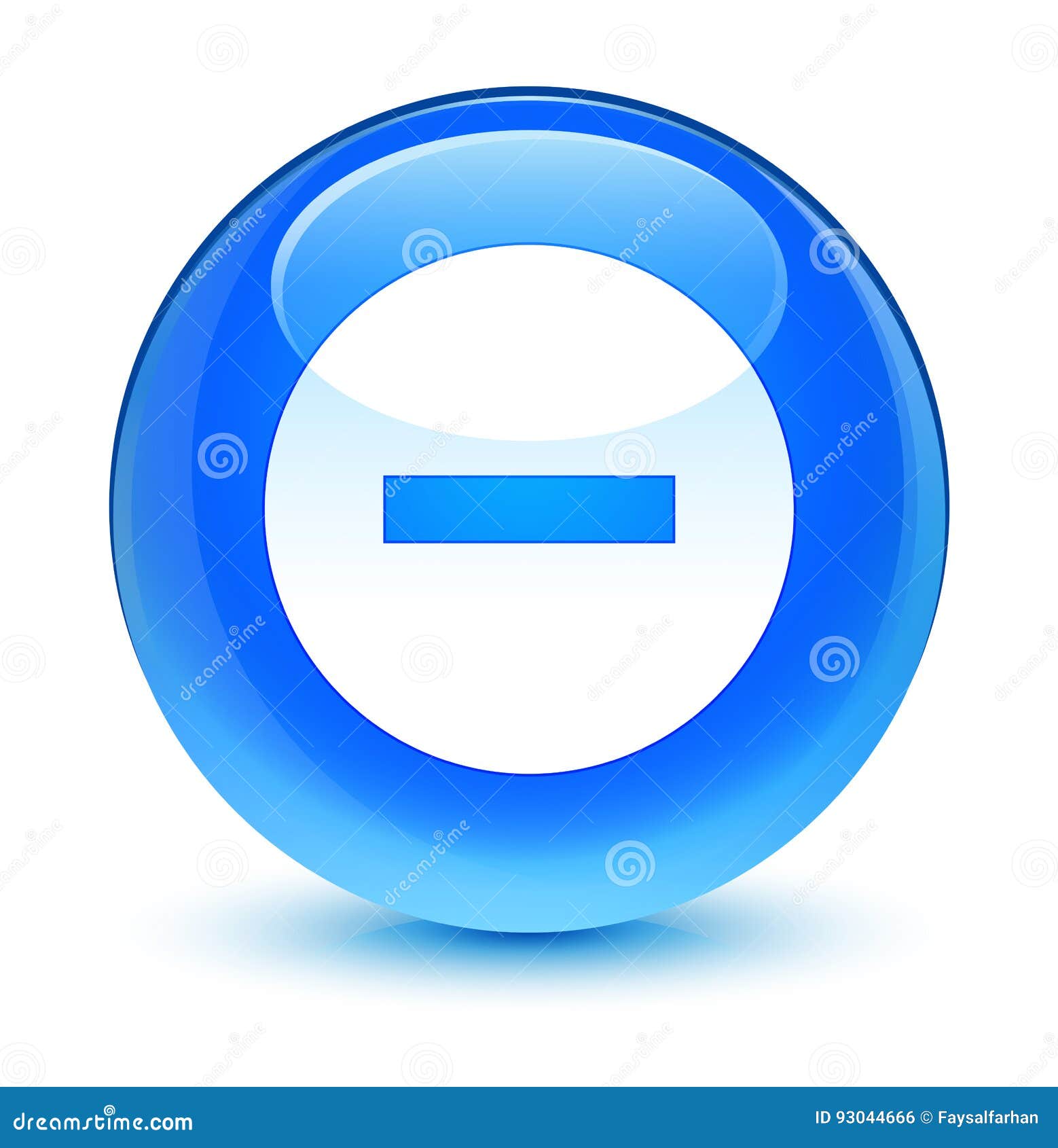 Cancel Icon Glassy Cyan Blue Round Button Stock Illustration ...