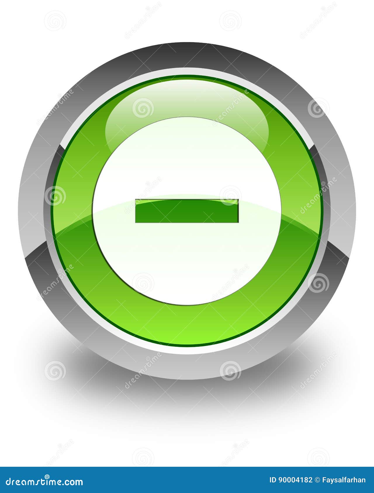 Cancel Icon Glossy Green Round Button Stock Illustration - Illustration ...