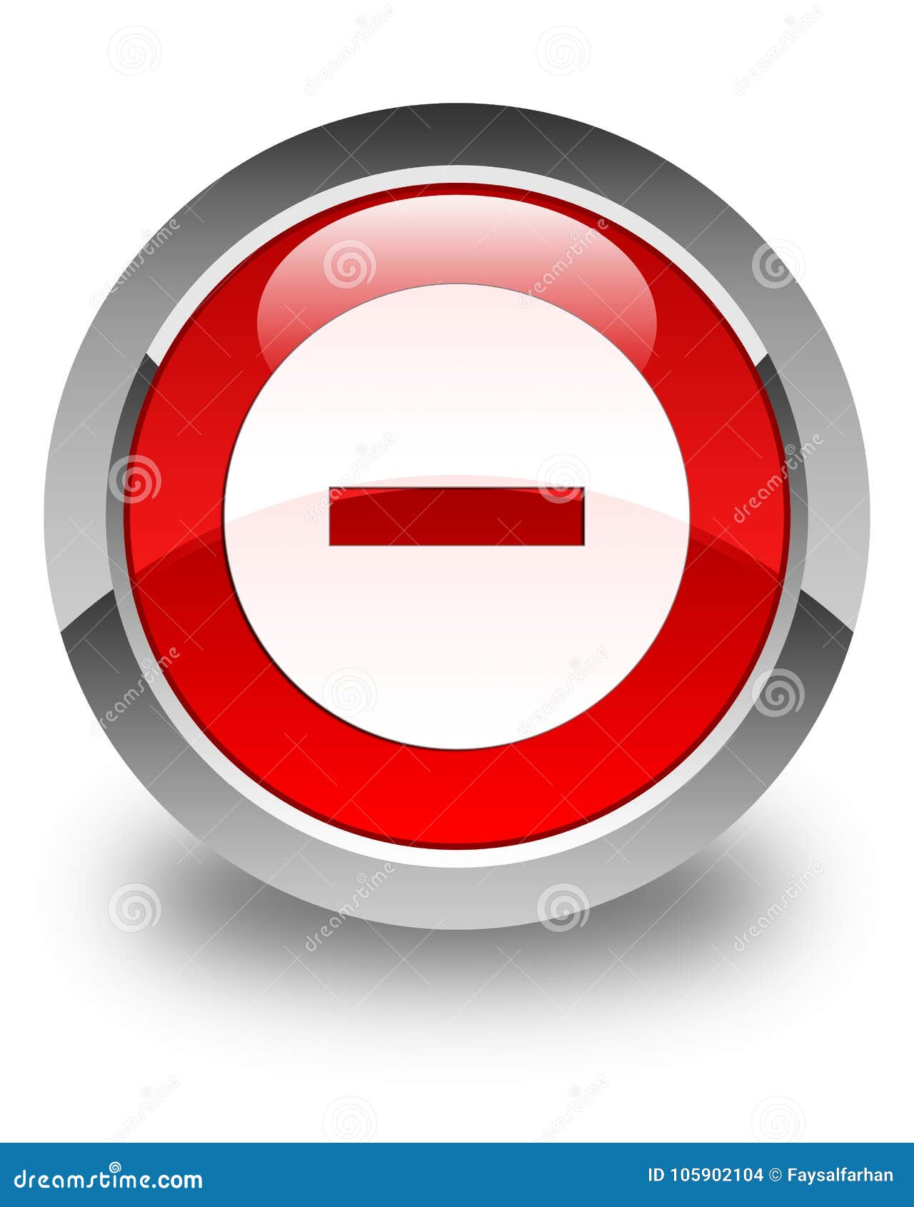 Cancel Icon Glossy Red Round Button Stock Illustration - Illustration ...