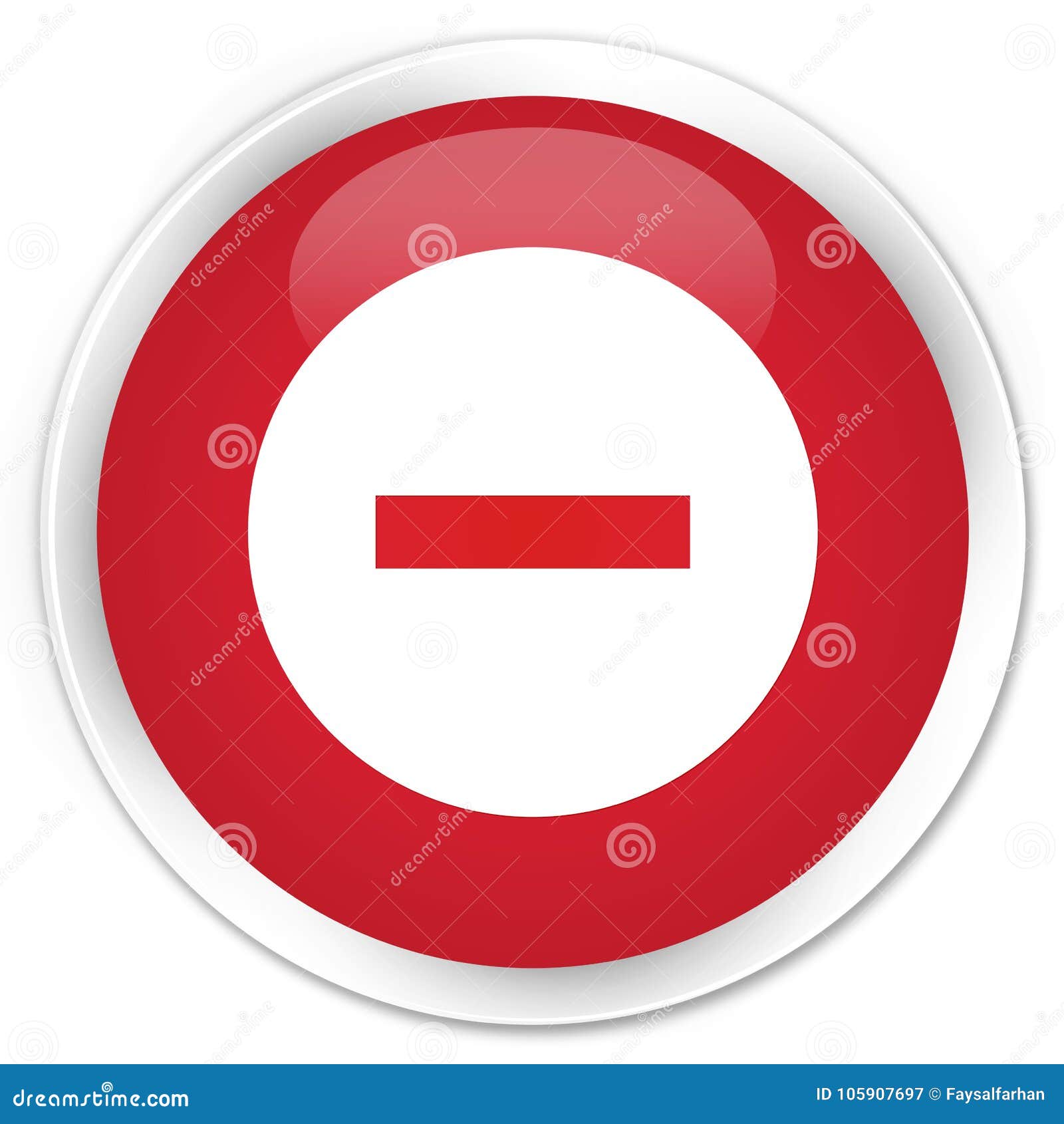 Cancel Icon Premium Red Round Button Stock Illustration - Illustration ...