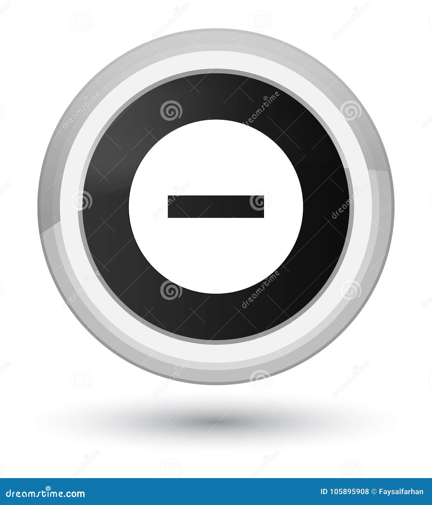 Cancel Icon Prime Black Round Button Stock Illustration - Illustration ...