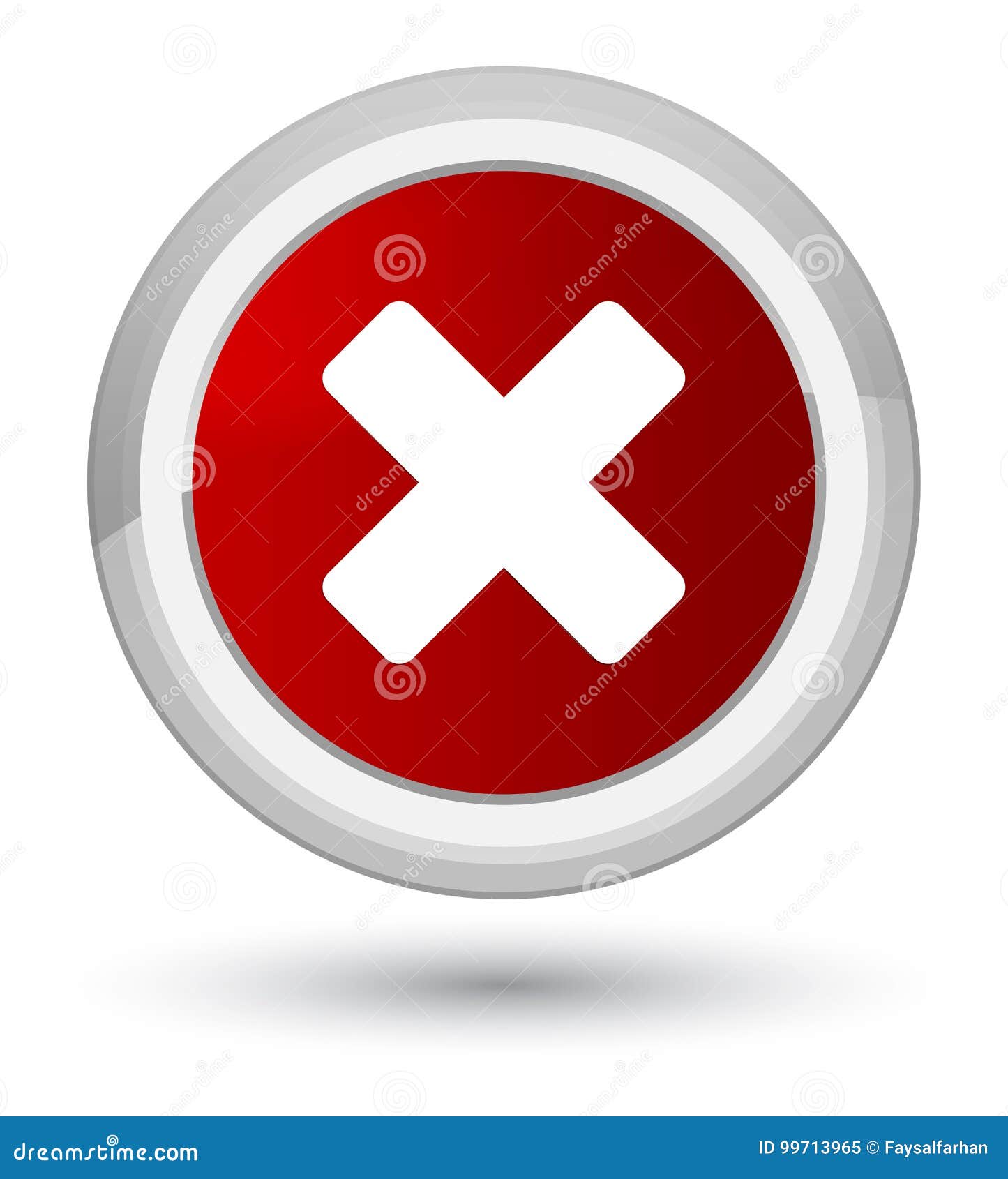 Cancel Icon Prime Red Round Button Stock Illustration - Illustration of ...