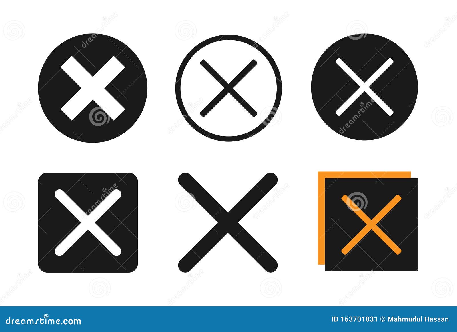 Cancel Icon Set,Cross Icon Flat Illustration of Cancel â€“ Vector Stock ...