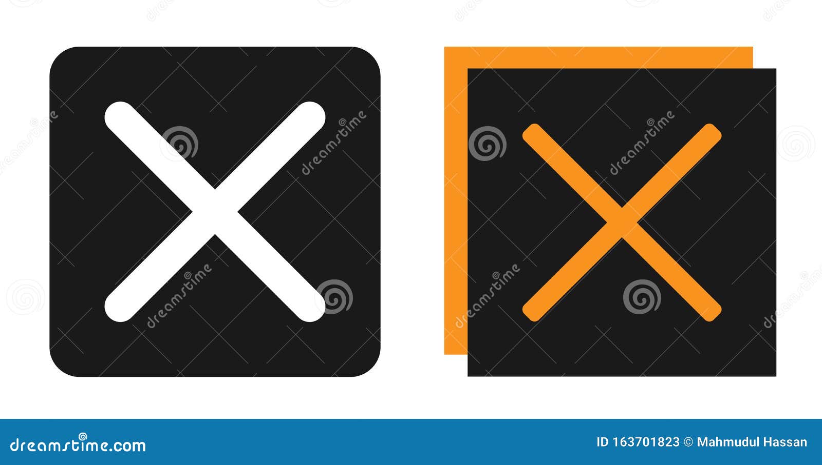 Cancel Icon Set. Flat Cancel Symbol, Illustration â€“ Vector Stock ...