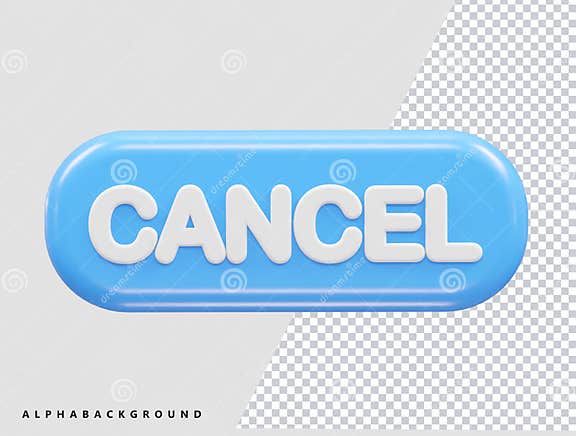 Cancel Icon Vector Illustration Element 3d Rendering Transparent Eps ...
